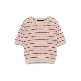 V&eacute;ro Moda Vero Moda Pullover 'VMMONICA' Damen Gr&ouml;&szlig;e XL creme / hellpink / karminrot