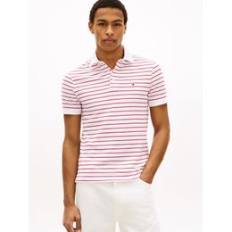 Tommy Hilfiger Herren Poloshirt "1985 SLIM POLO", rot, Gr. S, Piqu&eacute;, Obermaterial: 96% Baumwolle, 4% Elasthan, Shirts, Markenstickerei, aus