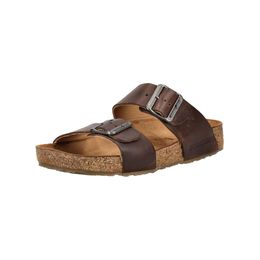 Haflinger Damen Hausschuh "Haflinger Hausschuhe Leder", Gr. 46, braun, Leder, Schuhe