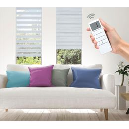 Elektrisches Rollo GOOD LIFE, B:50cm H:150cm, grau, Kunststoff, Metall, Polyester, Rollos, "Aline - SMART HOME", mit Fernbedienung
