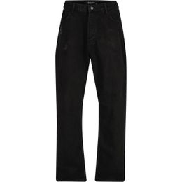 DROPSIZE Herren Bequeme Jeans "Dropsize Dropsize Loose Fit Loose Fit Jeans", schwarz, Gr. 30, unifarben, 100% Baumwolle, Jeans