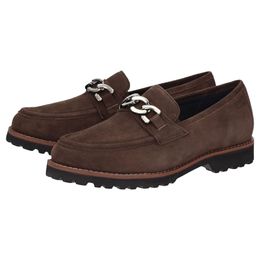 Sioux Damen Slipper "Meredith-734-H", Gr. 35, braun, Obermaterial: 100% Lammveloursleder LAVL. 100% Gummi rubber., Schuhe