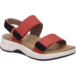 Josef Seibel Damen Sandale "Estelle 04, rot-kombi", Gr. 40, rot, Obermaterial: 100% Rindsleder Leather cow., Schuhe