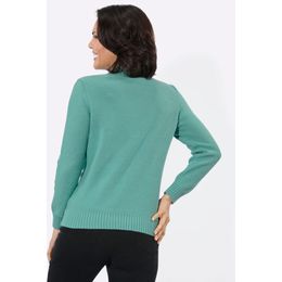Casual Looks Damen Stehkragenpullover "Stehkragen-Pullover"salbei, Gr. 38, unifarben, 100% Baumwolle, Pullover