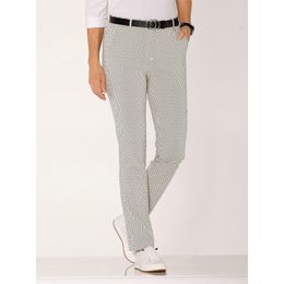 Casual Looks Damen Webhosesand, schwarz, gemustert, Gr. 19, gemustert, 72% Viskose, 25% Polyamid, 3% Elasthan, Hosen