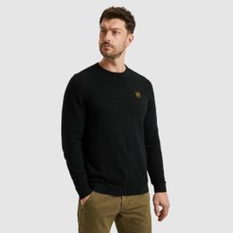 PME-Legend PME LEGEND Herren Strickpullover, schwarz, Gr. 4XL, unifarben, Strick, Obermaterial: 100% Baumwolle, Pullover, mit Strick-Muster