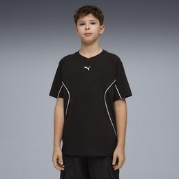 Puma Kinder T-Shirt "Puma Sport Relaxed T-Shirt Jungen"schwarz, Gr. 152, clean, Obermaterial: 100% Baumwolle. Kragen: 29% Polyester, 71% Baumwolle,