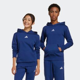 M&auml;dchen Kapuzensweatshirt "ESSENTIALS KIDS HOODIE", blau, Gr. 128, adidas Sportswear, Obermaterial: 71% Baumwolle, 29% Polyester, Sweatshirts, f&uuml;r