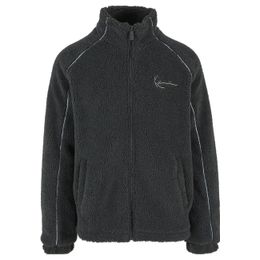 Karl Kani Herren Allwetterjacke "Karl Kani Karl Kani Metal Signature Teddy Jacket", schwarz, Gr. L, unifarben, 100% Polyester, Jacken
