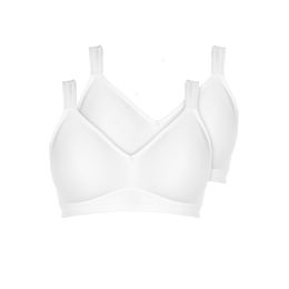Viania Damen Minimizer-BH "2er Pack Minimizer Soft-BH Basic", Gr. 100, wei&szlig;, Obermaterial: 85% Polyester PES. 13% Polyamid PA. 2% Elasthan EL., BHs