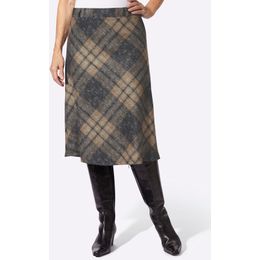 Casual Looks Damen Karorock, braun, Gr. 24, gemustert, kariert, mehrfarbig, 93% Polyester, 7% Viskose, R&ouml;cke
