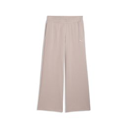 Puma Damen Sporthose "Essentials Hose mit weitem Bein Damen", beige, Gr. S, unifarben, Obermaterial: 32% Polyester, 68% Baumwolle. Tasche &ndash; Oben: