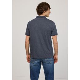 Street One MEN Herren Poloshirtschwarz ink blau, Gr. XL, unifarben, Web, 60% Baumwolle, 40% Polyester, Shirts, im soften Baumwoll-Mix