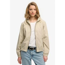 Superdry Damen Parka "HOODED WASHED TWILL JKT", beige, Gr. S, unifarben, Web, Obermaterial: 100% Baumwolle, Jacken, aus Baumwolle, Relaxed Fit, mit