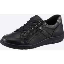 Casual Looks Damen Schn&uuml;rschuh, Gr. 39, schwarz, Glattleder, Basic, Schuhe