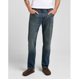 Lee Herren Straight-Jeans "Extreme Motion", blau, Gr. 36, Denim/Jeans, Obermaterial: 69% Baumwolle, 20% Polyester, 8% Viskose, 3% Elasthan, Jeans,