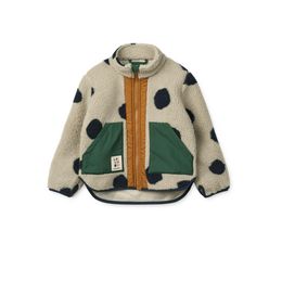 Liewood Fleecejacke 'Noam Pile' Jungen Gr&ouml;&szlig;e 86 elfenbein / navy / honig / gr&uuml;n