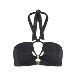 Triumph Damen Bandeau-Bikini-Top "Summer Sunset Bandeau", schwarz, Gr. 40, Glitzergarne;Microfaser, Obermaterial: 70% Polyamid, 16% metallisierte