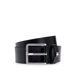 BOSS Herren Lederg&uuml;rtel "Ther-Flag-E_Sz35", schwarz, Gr. 80, unifarben, Leder, G&uuml;rtel, mit stilvollen Markendetails