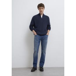 Mavi Herren Straight-Jeans "MARCUS", blau, Gr. 34, 86% Baumwolle, 12% Polyester, 2% Elastan, Jeans, Slim Straight Jeans