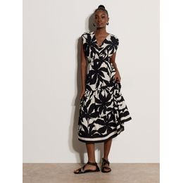 Apricot Damen Midikleid "Midikleid", schwarz, Gr. 36, gewebt, Obermaterial: 86% Viskose CV. 14% Nylon NY., Kleider, Gerafft