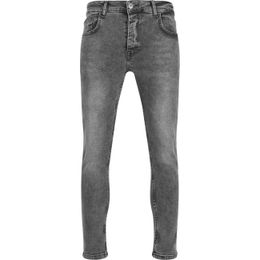 2Y Premium Herren Bequeme Jeans "2Y Premium Herren 2Y Skinny Fit Jeans", grau, Gr. 33, unifarben, 97% Baumwolle, 3% Elasthan, Jeans