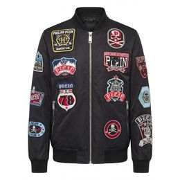 Philipp Plein Herren Blouson "Bomberjacke", schwarz, Gr. L, Stoff: 100% Polyamid. Futter: 100% Polyester. Polsterung: 100% Polyester, Jacken