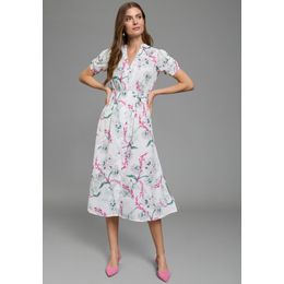 Laura Scott Damen Blusenkleid, wei&szlig;, Gr. 34, bedruckt, Web, Obermaterial: 100% Polyester, Kleider, femininer Stil, f&uuml;r vielseitige Anl&auml;sse, aus