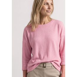 Street One Damen 3/4-Arm-Shirt, rosa, Gr. 44, unifarben, Stoff, 60% Viskose, 40% Polyester, Shirts, mit 3/4 &Auml;rmeln