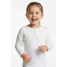 happy girls M&auml;dchen Bolero "cardigan", beige, Gr. 116, unifarben, Strick, Obermaterial: 100% Polyester, Strickjacken, vorne mit sch&ouml;nen Zierperlen