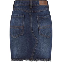Urban Classics Damen Sommerrock "Urban Classics Ladies Heavy Mini Denim Skirt"new dunkelblau washed, Gr. 28, unifarben, 100% Baumwolle, R&ouml;cke