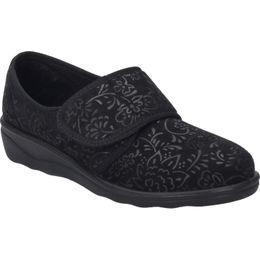 Josef Seibel Damen Hausschuh "Nice 80, schwarz", Gr. 38, schwarz, Obermaterial: 100% Textilmaterial TEXMAT., Schuhe