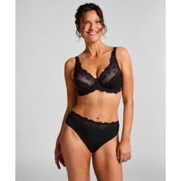 Hunkem&ouml;ller HUNKEM&Ouml;LLER Damen Slip "Diva High Knickers", Gr. L, schwarz, 73% Polyamid, 14% Elasthan, 13% Polyester, Unterhosen