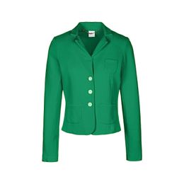 Madeleine Mode MADELEINE Damen Jackenblazer "Blazer Kurzer Jerseyblazer mit Reverskragen", gr&uuml;n, Modern, Gr. 38, Obermaterial: 78% Baumwolle CO. 18% Polyamid PA. 4%