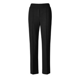GOLDNER Damen Chinohose "Weite Stoffhose VERA mit Biesen", schwarz, Gr. 44, Obermaterial: 50% Polyamid PA. 45% Viskose CV. 5% Elasthan EL., Hosen,