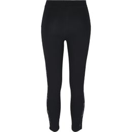 Urban Classics Damen Leggings "Urban Classics Damen Ladies Lace Striped Leggings"schwarz, Gr. XL, gestreift, 95% Baumwolle, 5% Elasthan, Hosen
