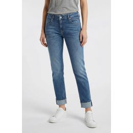 Replay Damen Slim-fit-Jeans "MARTY", blau, Gr. 30, Denim/Jeans, Obermaterial: 98% Baumwolle, 2% Elasthan, Jeans, mit leichter Waschung