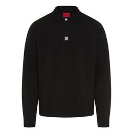 Hugo Herren Sweatshirt "Dabins Metal Logo", schwarz, Gr. XL, unifarben, Interlock, Obermaterial: 62% Baumwolle, 33% Polyester, 5% Elasthan,