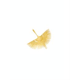 Les Reines Brosche 'The Peafowl' Damen Gr&ouml;&szlig;e 4x4 cm gold