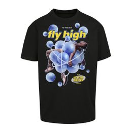 Damen T-Shirt "Upscale by Mister Tee Unisex Psychadelic Oversize Tee", schwarz, Gr. XL, UPSCALE BY MISTER TEE, unifarben, 100% Baumwolle, Shirts
