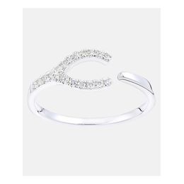 Diamant L'&eacute;ternel Ring aus 375 Wei&szlig;gold mit 0.1 Karat Diamant | Gr.: 55