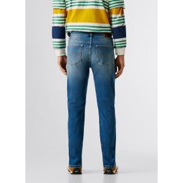 Pepe Jeans Damen Slim-fit-Jeans "SLIM JEANS HATCH"blau used, Gr. 32, Denim/Jeans, Obermaterial: 92% Baumwolle, 6% Polyester, 2% Elasthan, Jeans, mit