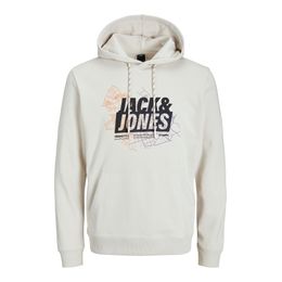 Jack & Jones JACK & JONES Sweatshirt 'JCOMap' male size M Light beige / Purple / Orange / Black