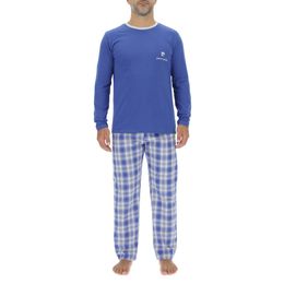 Pierre Cardin Pyjamahose Herren Gr&ouml;&szlig;e XXL royalblau / wei&szlig;