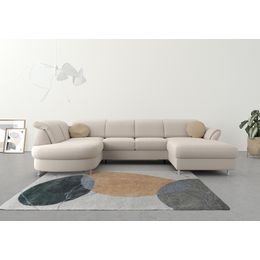 Sit & More Wohnlandschaft SIT & MORE, B:304cm H:78cm T:192cm, grau, Webstoff (100% Polyester);Struktur weich (90% Polyester, 10% Polyamid);Luxus-Microfaser