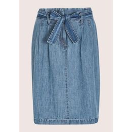 Madeleine Mode MADELEINE Damen Regular-fit-Jeans "Jeansrock Baumwollrock mit Bundfalten", blau, Modern, Gr. 40, Obermaterial: 98% Baumwolle CO. 2% Elasthan EL.,