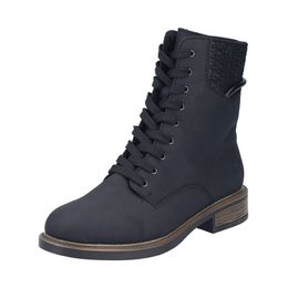 Rieker Damen Schn&uuml;rstiefelette "Rieker Stiefelette Lederimitat", Gr. 40, schwarz, Lederimitat, Schuhe