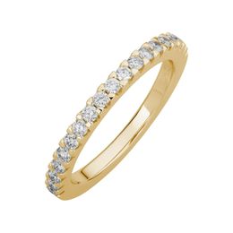 LYOMI Damen Fingerring "585/- Gelbgold 19 synth. Diam. 0,48ct.", 058 (18,5), 0,48 VS = sehr kleine Einschl&uuml;sse, Gold, gold, Gold, Fingerringe