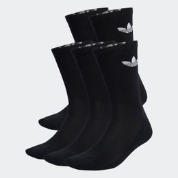 Damen Sportsocken "TR CREW S 6P", adidas originals, Gr. S, schwarz, Obermaterial: 65% Baumwolle, 31% Polyester, 3% Elasthan, 1% sonstige Fasern,
