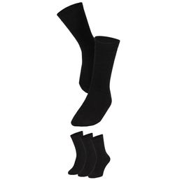 Apollo Herren Basicsocken "Uni Socks", Gr. 46schwarz, Obermaterial: 60% Baumwolle, 38% Polyester, 2% Elasthan, unifarben, Socken, Funktionelle